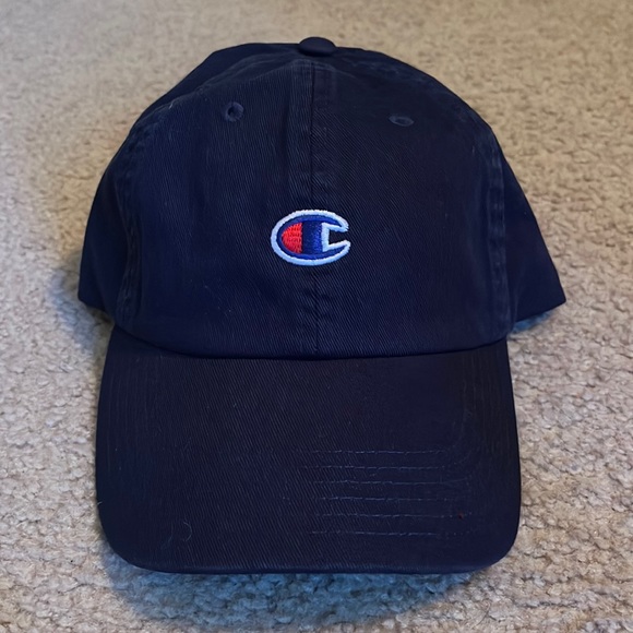 Champion | Accessories | Used Adjustable Champion Navy Blue Hat | Poshmark